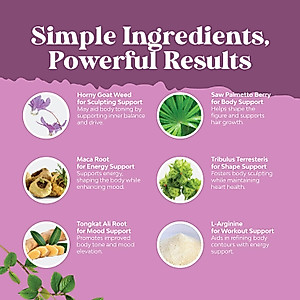 G-Curve Breast and Butt Enhancer Pills May Support Voluptuous Curves - Herbal Enhancement Pills with Horny Goat Weed for Women Saw Palmetto Extract and L-Arginine *Results May Vary