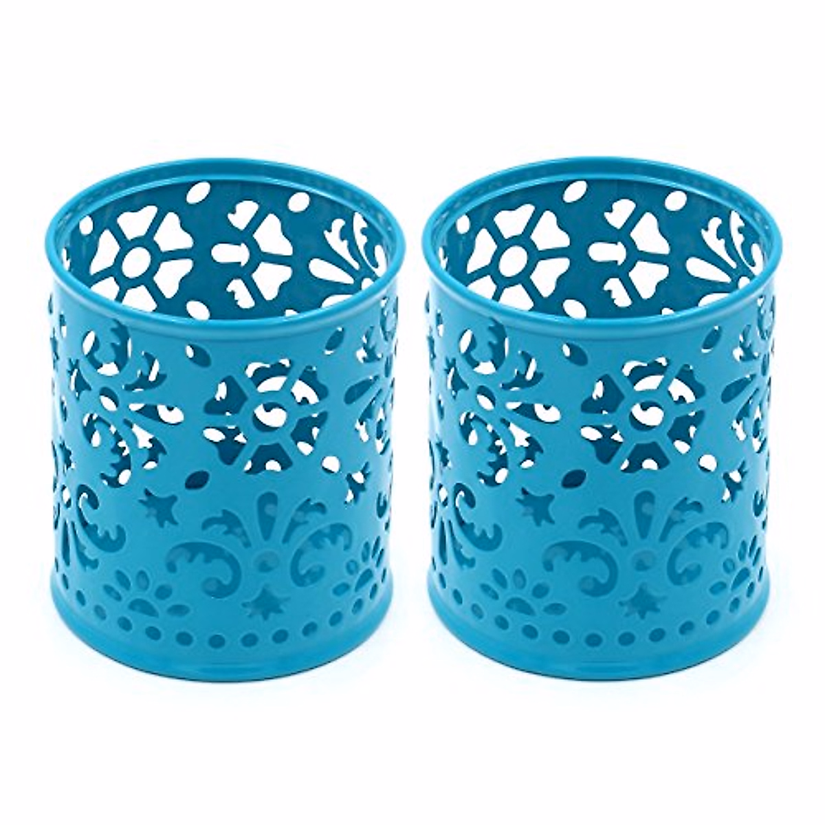 EasyPAG 2 Pack Pen Holder Desk Pencil Cup Marker Holder Makeup Brush Holders Desk Accessories & Workspace Organizers for Home, School & Office, Dark Teal