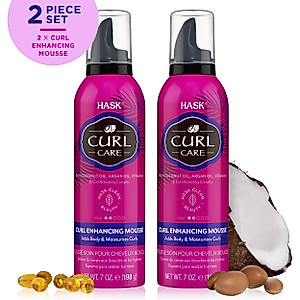 HASK CURL CARE Curl Enhancing Mousse Bundle - Vegan, Cruelty-Free, Color Safe, Gluten-Free, Sulfate-Free