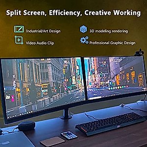 SURALLOW AMD Radeon RX 580 8GB Graphics Card, 2048SP,GDDR5,256 Bit Graphics Card for Gaming PC,PCIE 3.0,Twin Freeze Fans Computer Video Card with HDMI/DP/Ports