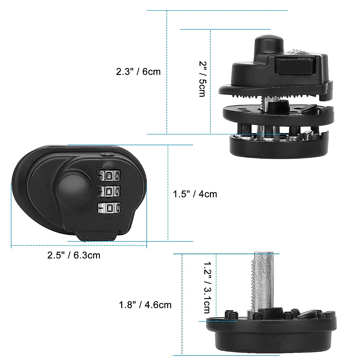 UrbanX Professional Trigger Lock - 3 Digit Combination Lock for AutoMag (Pistol) .44 Magnum - Fits Pistols, Rifles, BB Rifles & Shotguns - 1 Pack