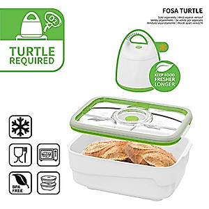 FOSA extra large 4L bread box container Vacuum pump TURTLR not included