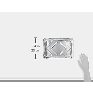 DCS Deals Pack Of 25 1/4-Size (Quarter) Sheet Cake Aluminum Foil Pan– Extra Sturdy and Durable – Great for Bake Sales, Events and Transporting Food - 12-3/4" x8-3/4 x 1-1/4"