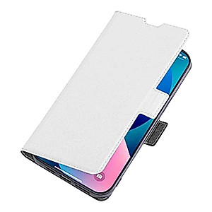 BANLEI2U Phone Cover Wallet Folio Case for Oppo REALME 7 PRO, Premium PU Leather Slim Fit Cover for REALME 7 PRO, Shock Resistance, White
