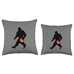 Bigfoot Bowling Balls or Pins Bowler Gifts Ideas Bigfoot Balls Funny Squatch Sasquatch Bowler Bowling Throw Pillow, 18x18, Multicolor