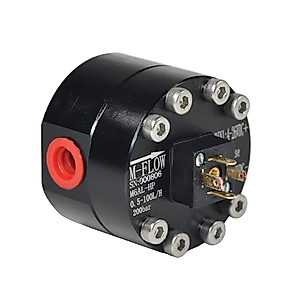 CIXIFM Micro Gear Flow Meter Petrol Liquid Flow Meter Kerosene Low Flowmeters Hydraulic Oil Diesel Fuel Flow Sensor Industrial Flow Meters Oval Gear Micro Flow Meter 0.5 ml/P 0.5~100 L/H 32Bar (M6AL)