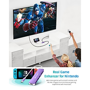 Hiearcool 7IN1 USB C Adapter, USB C Hub-(Midnight Blue and Purple)