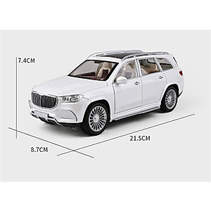 Car Diecast Model 1:24 for Maybach for GLS-Class for GLS600 Alloy Car Model Diecast Metal Toy Vehicles Car Model Simulation Sound and Light Kids Toy Gift (Color : Black)