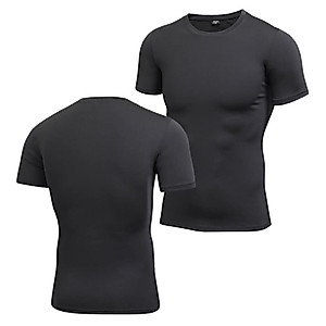 Valcatch Men's Compression Shirts Short Sleeves T-Shirt Athletic Quik Dry Base Layer for Running Workout Hiking Cycling
