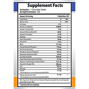 cat Vitamins Skin and Coat - PET Ultra Vitamins - Premium Minerals - for Cats and Dogs - cat Vitamin a - 2 Bottle (180 Chewable)