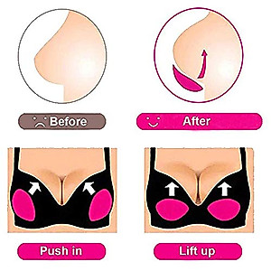 TopBine Bra Inserts Self-Adhesive Bra Pads Inserts Removable Silicone Breast Lift Sticky Cups (colorful)