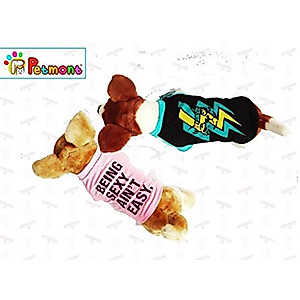 PETMONT Casual T-Shirt for Pets Desing: Being Ain't Easy Pink Great for Small and Medium Dogs Size Small