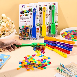 Sratte Magnetic Bingo Chips with Wand Bulk for Bingo Games 3000 Bingo Chips 30 Magnet Wand for Large Group Family Game, Sensory Bins, Counting and Sorting, Science and Educational Activities for Kids