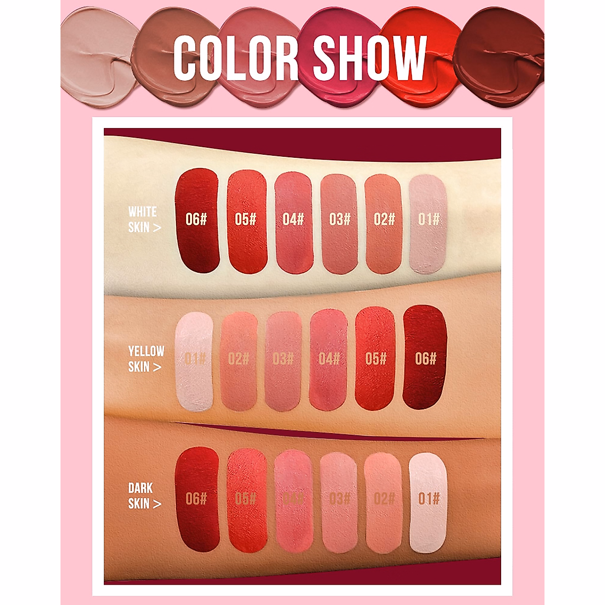 Matte Liquid Lipstick for Women, 1Pcs Highly Pigmented Color Lip Stain Tint, Super Velvet Matte Lip Gloss, Up to 16H Wear, Long Lasting Waterproof Smudge-proof, Non-Stick Cup Lip Makeup-01# Nude Pink