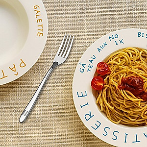 Bagele 12 Pieces Stainless Steel Dinner Forks, Silverware Forks Set