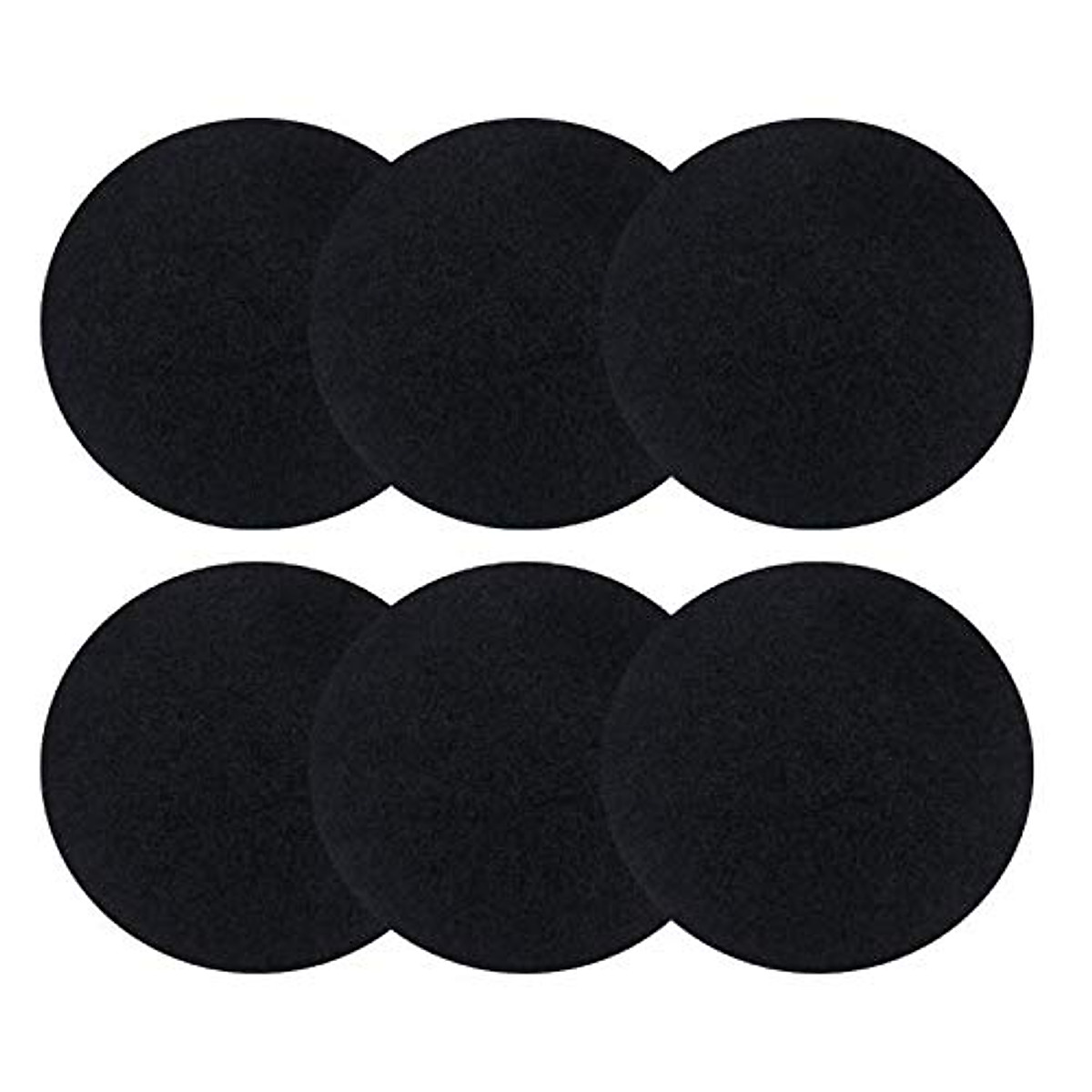 Charcoal Filters Compost Bin - Replacement Filter Round 7.25 inch - Extra Thick 0.4" Kitchen Pail 6 Pack - Carbon Premium Quality Countertop Bucket - Cutting Template Unisize Composting Bins