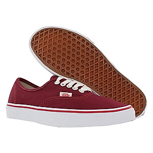 Vans Authentic Mens Red Canvas Lace Up Sneakers Shoes 7