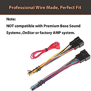RED WOLF Car Aftermarket Radio Stereo Wiring Harness Adapter Connector for Select 2006-2013 Chevy GMC Express Savana Buick w/Antenna Adapter Connector Plug to Pioneer JVC Alpine