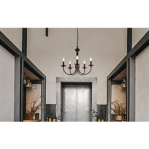 Bel Air Lighting TG9015 ROB Traditional Five Chandelier Outdoor-Post-Lights, Bronze/Dark