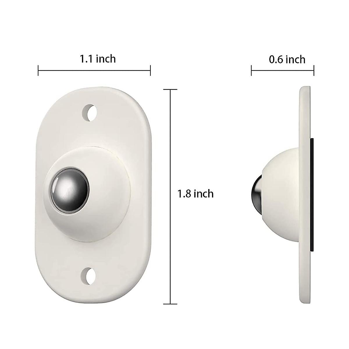 4Pcs Mini Casters Wheels Self Adhesive Swivel Wheels Stainless Steel Paste Universal Wheel with 360 Degree Rotation Sticky Pulley for Bins Bottom Storage Box Furniture Trash Can Small Furniture