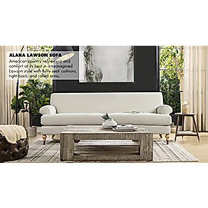 Jennifer Taylor Home Bliss Lawson Two-Cushion Tightback Sofa, French Beige Performance Velvet