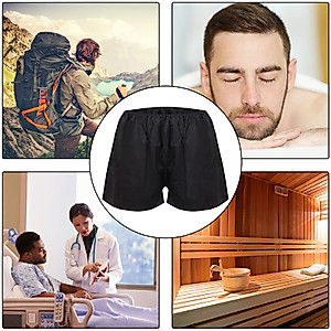 kekafu 50 Pcs Professional Salon Mens Black Boxer Shorts Disposable Mens Shorts Underwear Disposable Male Boxer Shorts Male Disposable Spa Underwear
