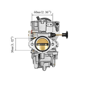 Carburetor Carb with Intake Manifold for ATV Yamaha 1987-1990 & 1992-1995 Moto-4 350 YFM350 | 1987-2004 Warrior 350 YFM350 | 1987-1998 Big Bear 350 YFM350 | 1996-1998 Kodiak 400 YFM400