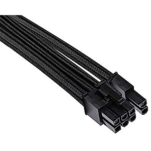 CORSAIR Premium Individually Sleeved PSU Cables Starter Kit – Black, 2 Yr Warranty, for Corsair PSUs