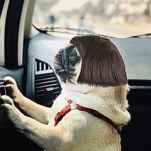 Cobee Funny Dog Cat Cosplay Wig, Pet Wig-Adjustable Costume Pet Funny Headwear Costumes Headgear for Small Medium Large Dog Cat Wigs Dress Up Decorations for Halloween, Christmas, Parties, Festivals