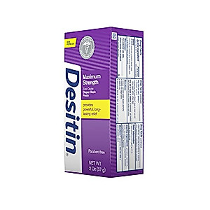 Desitin Maximum Strength Baby Diaper Rash Cream with 40% Zinc Oxide for Treatment, Relief & Prevention, Hypoallergenic, Phthalate- & Paraben-Free Paste, Travel Size, 2 oz (Pack of 6)