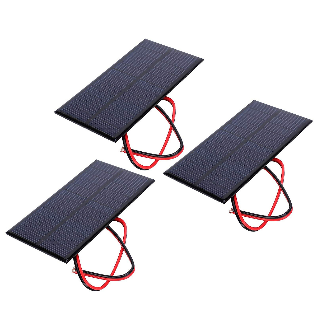 3pcs DC 6V 1W Solar Panel Cell Power Module Polycrystalline Silicon Solar Panel with 30cm Cable Charger Solar Power Bank External Battery Pack for Low Power Electrical,Solar Panel, Solar Panel,