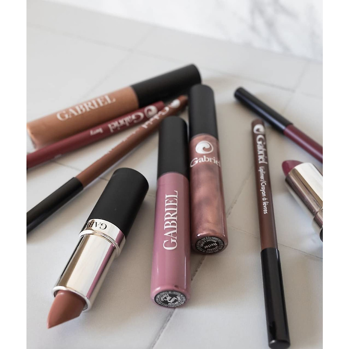 Gabriel Cosmetics Lip Gloss, Natural Lipgloss, Paraben Free, Vegan, Gluten-free,Cruelty-free, Non GMO, High performance and long lasting, Infused with Jojoba Seed Oil and Aloe, .27 fl oz. (Ambrosia)