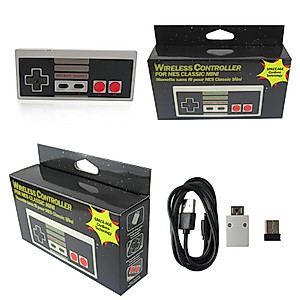 Gxcdizx Wireless Controller for NES Mini Classic - Perfectmall Wireless Plug and Play Gaming Controller Gamepad for Nes Classic Edition System Games Console (2017 New Design)