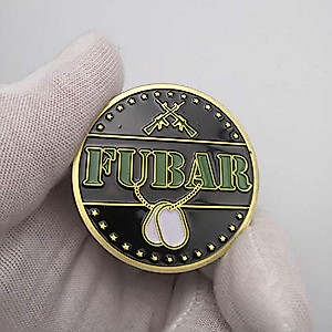 Decision Making Flipping Coin FUBAR Snafu Challenge Coin (Gold)
