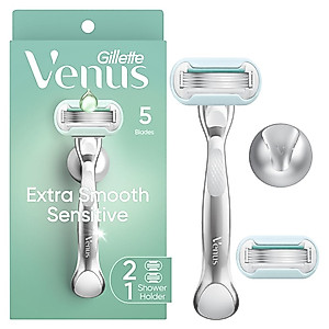 Gillette Venus Deluxe Smooth Sensitive Women's Razor Handle + 2 Blade Refills