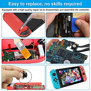 EEEKit Joystick Replacement for Joycon, 3D Analog Thumb Stick Repair Kit for Switch, Switch Lite, Switch OLED, 68PCS