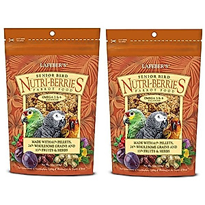 (2 Pack) Lafebers Senior Bird Nutri-Berries Bird Treat And Parrot Food