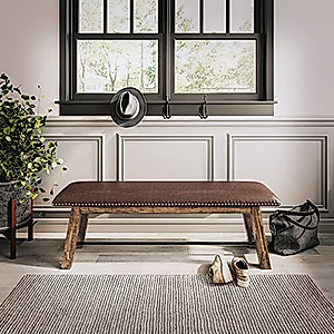 Jofran Cannon Valley Dining Bench, 56" W X 15" D X 19" H, Finish, (Set of 1)