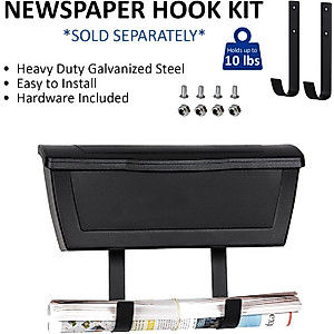 Small Plastic Mailbox for Outside Porch, Easy to Install Wall Mount, Lightweight, Heavy Duty, Rustproof, Maintenance-Free Horizontal Mail Box for House - Made in Canada - 15.5” x 4” x 6.25” (White)