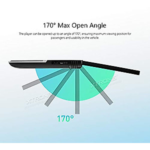 XTRONS 19.5 Inch Car Overhead Player 16:9 Wide Screen 1080P Video Car Roof Mount Monitor Ultra-Thin Flip Down Overhead Car Monitor Supports IR, HDMI, USB, AV Input, Stereo Speakers