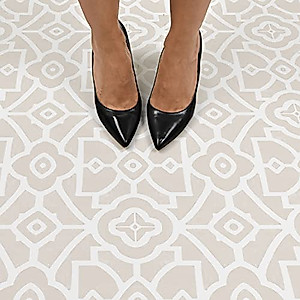 FloorPops Parthanon Peel & Stick Floor Tiles, Neutral