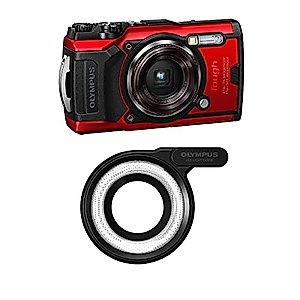Olympus Tough TG-6 Digital Camera, Red LG-1 LED Light Guide