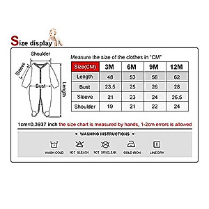 MAMIMAKA Baby and Toddler Footed One-Piece Romper Jumpsuit Cotton Baby Clothes Play Infant Girls Boys Newborn Outfits