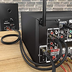 CableDirect – 3ft RCA/Phono Cable, 2 × 2 Plugs, Stereo Audio Cable, Practically Break-Proof & Flawless Sound Quality (coaxial Cable, subwoofer/amp/HiFi & Home Cinema/Blu-ray, Analog & Digital)