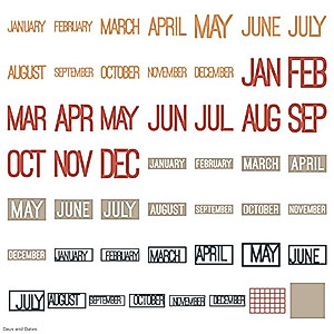 Cricut 2002574 Days and Dates Cartridge