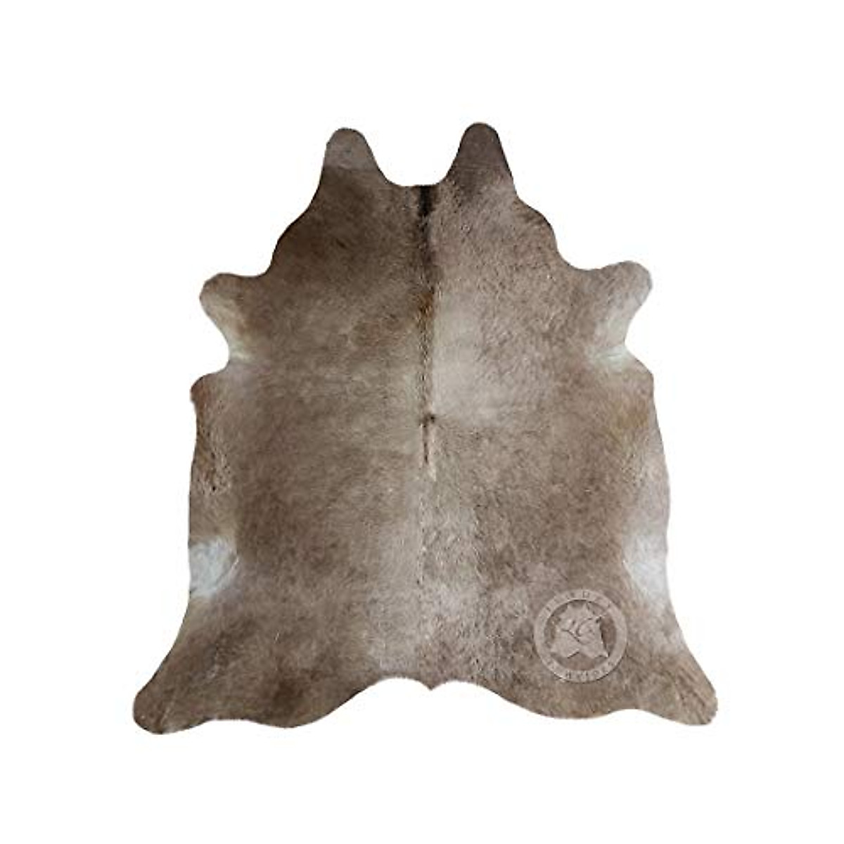 Genuine Taupe Grey Cowhide Rug 6 x 6-7 ft. 180 x 220 cm