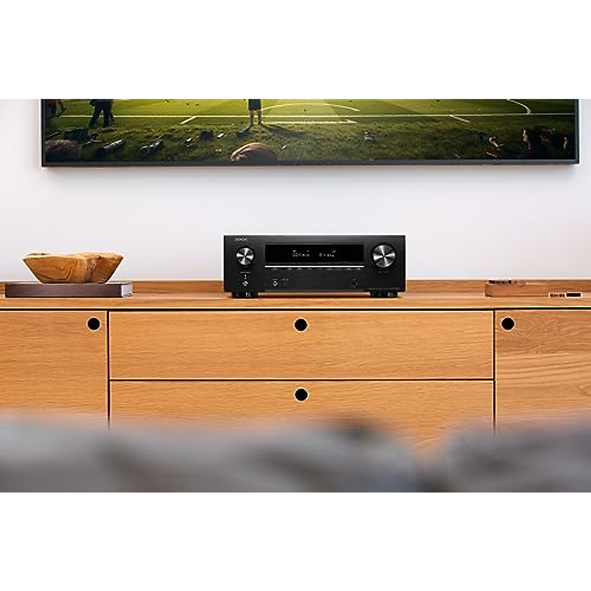 Denon AVR-X1800H 7.2 Channel AV Receiver (2023 Model) - 80W/Channel, Wireless Streaming via Built-in HEOS, WiFi, & Bluetooth, Supports Dolby Vision, HDR10+, Dynamic HDR, and Home Automation Systems