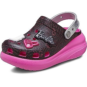 Crocs Unisex Barbie Classic Crush Clogs | Platform Shoes, Black, 5 US Men