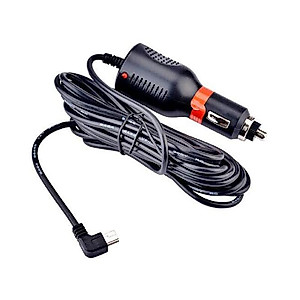 5V 2A Mini Mico USB Ports Car Cigarette Adapter Lighter Power with 3.5m Cable Switch Line for DVR Dash Cam Charging,Input 8V-30V (Mini 5p Right Angel)