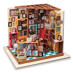 Fat Brain Toys DIY Miniature Model Kit: Harper's Library - Crafting Kit for Teens & Adults